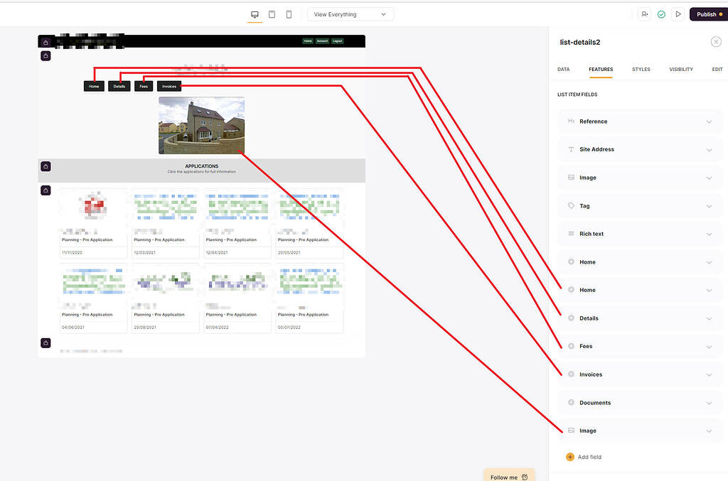 List Detail Updated Block - Center Bug - Bug Reports - Softr Community