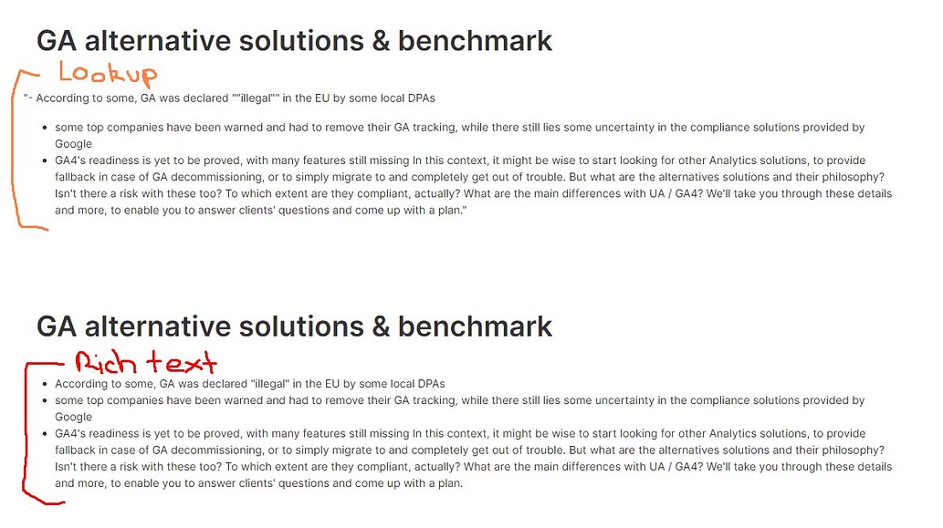 Text Display With Rich Text Bug Reports Softr Community 