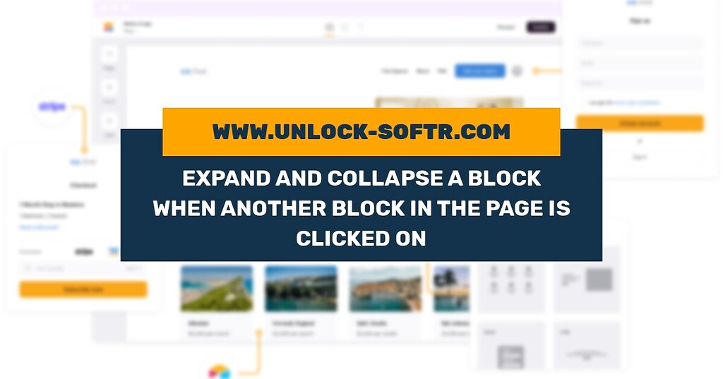 Expand and collapse a block when another block in the page is clicked ...