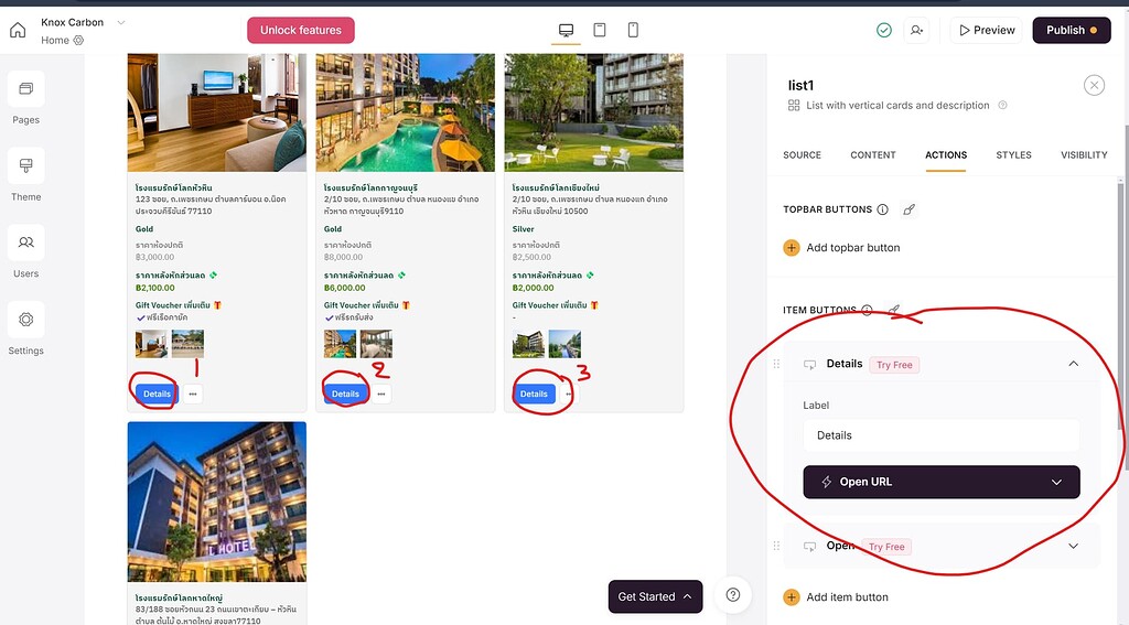 How can I make each 'Details' button link to a different page? - Feature Requests - Softr Community