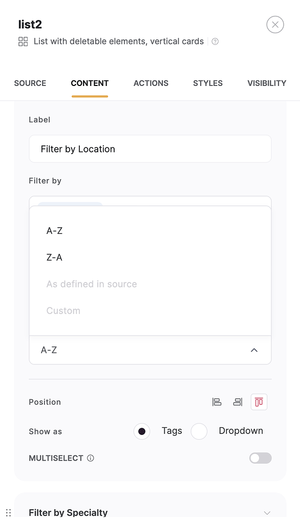 Filter Options "As Defined in Source" vs. A-Z/Z-A - Ask the community - Softr Community