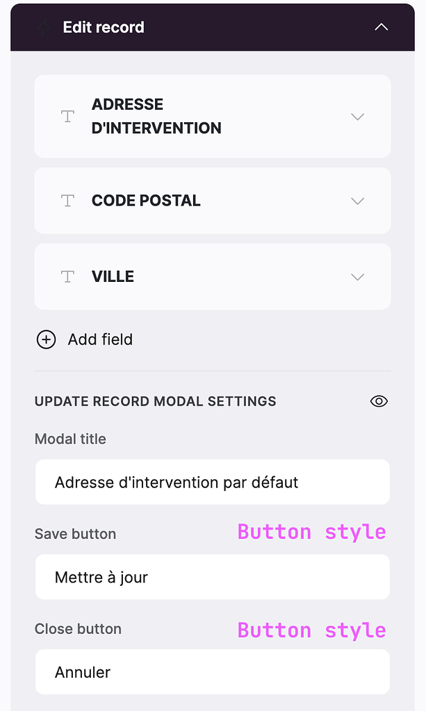 Edit Record Windows Appearance Of The Buttons Feature Requests Softr Community