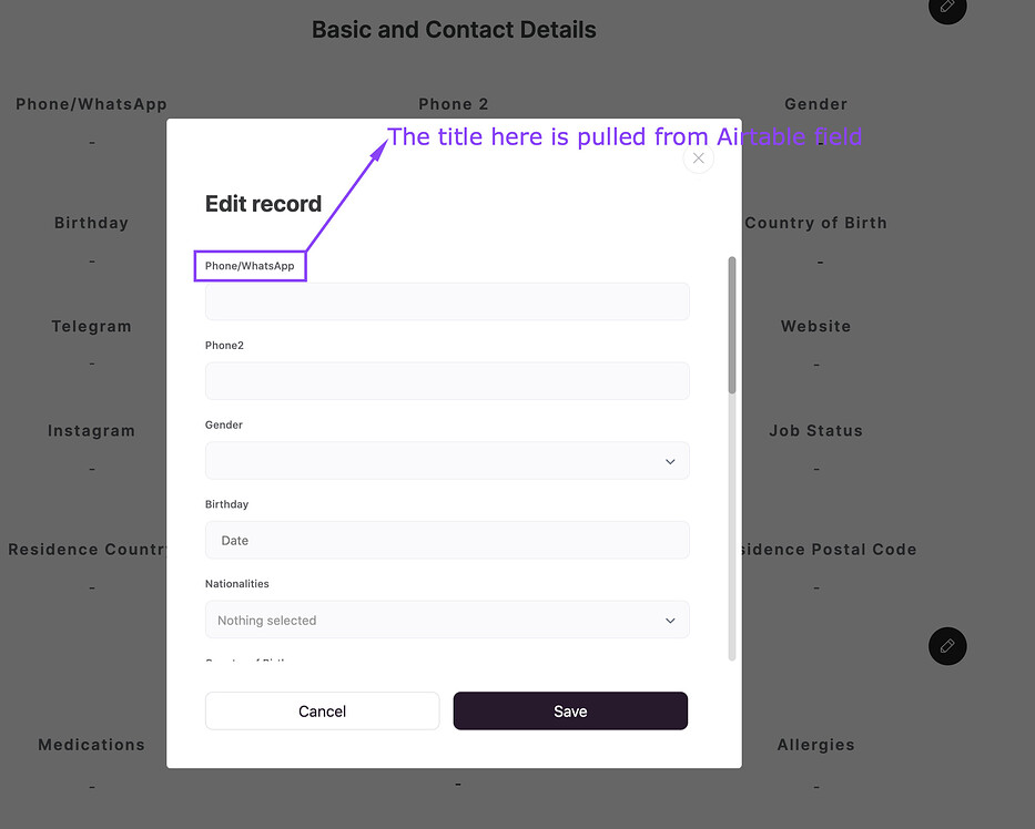 Edit Record: Customize Popup and Performance Improvements - Feature Requests - Softr Community