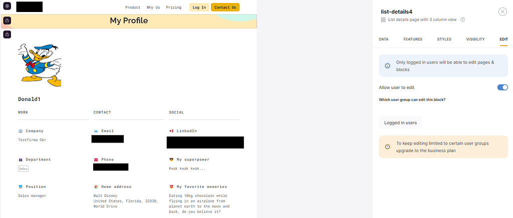Edit functionality in list details page not working? - Bug Reports - Softr Community