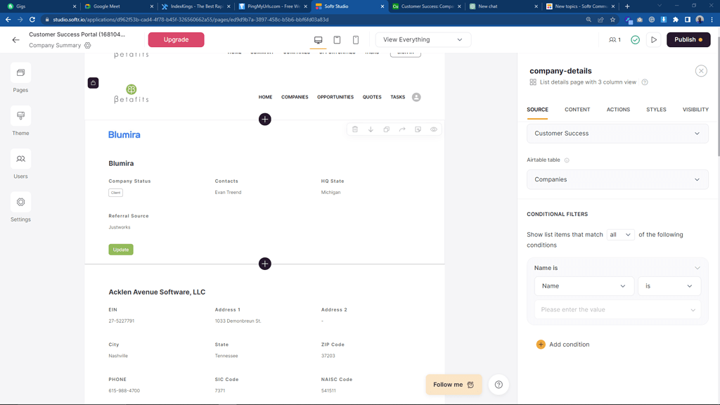 Conditional filter for two block on same page - Ask the community - Softr Community