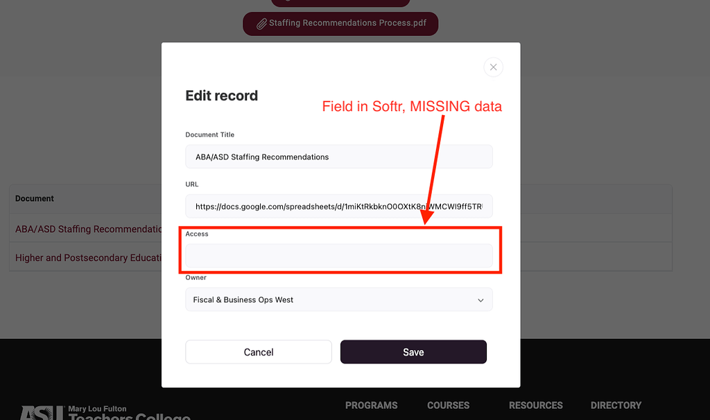 Edit Record Modal Missing Linked Records - Bug Reports - Softr Community
