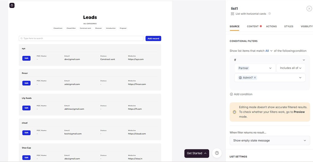 Admin panel list creation - Ask the community - Softr Community