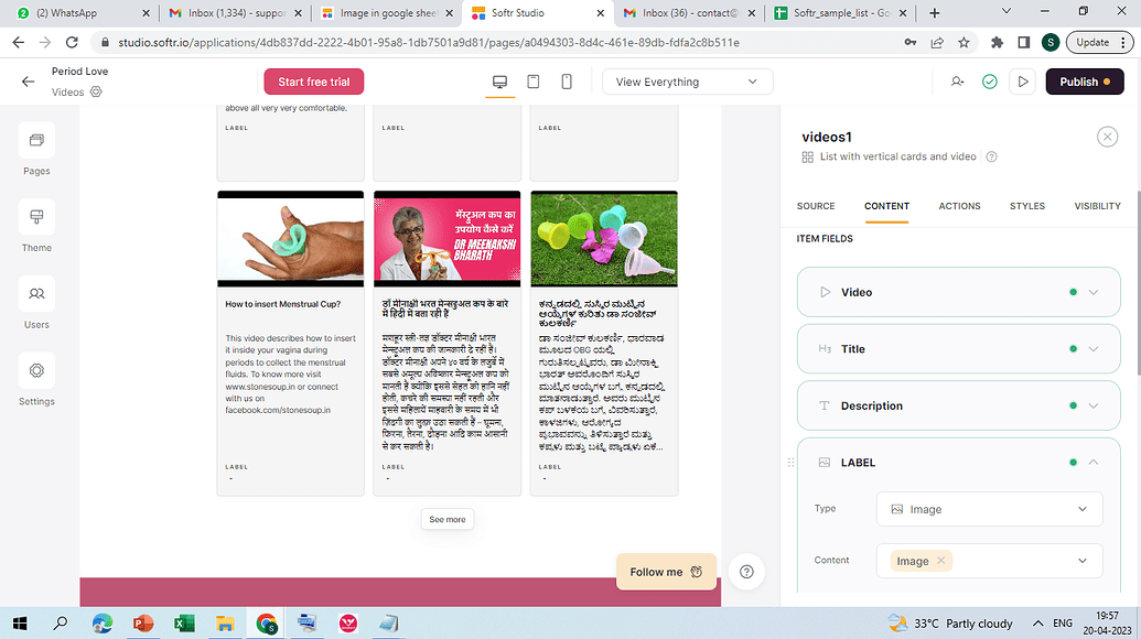 Image in google sheet not appearing on softr. Same with video - Ask the community - Softr Community